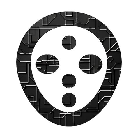 Premium Photo Hockey Mask Icon Dark Technology Pattern Texture