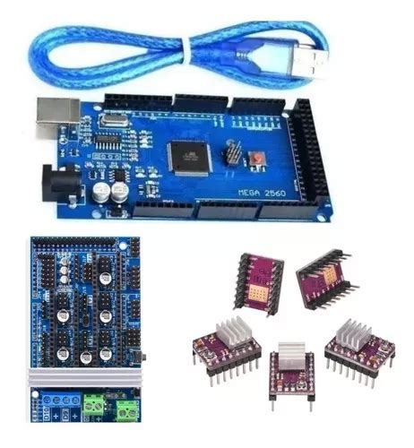 Impresora 3d Cnc Mega 2560 Shield Ramps 1 6 Drv8825 Mercadolibre