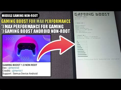 GAMING BOOST FOR NON ROOT MODULE GAMING NON ROOT UNTUK BOOST PERFORMA GAMING AGAR MAKSIMAL