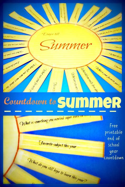 End Of Year Countdown To Summer Break More Excellent Me