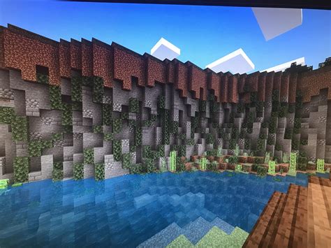 I Tried To Terraform A Custom Cliff Its Not Perfect But Im Pretty Proud Of Myself R Minecraft