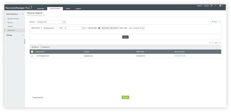 Nested Ou Recovery In Active Directory Manageengine
