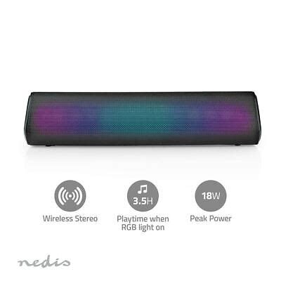 Bluetooth Wireless Speaker Rgb Light Led Portable Chargable Linkable Party Ebay