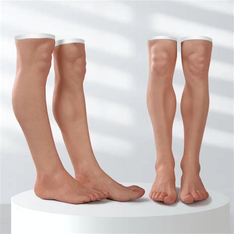 Silicone Realistic Skin Artificial Fake Long Leg Feet Cover Prosthesis