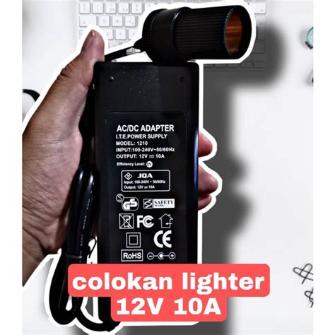 Jual ADAPTOR AC Ke DC 12 VOLT Asli 10A SOCKET MOBIL LIGHTER CONVERTER Vacum Cleaner Pompa Ban