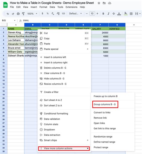 How To Make A Google Spreadsheet Table Step By Step Guide