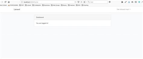 Halaman Dashboard User Admin Laravel Malas Ngoding