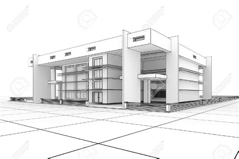 Modern Architecture House Design Sketch