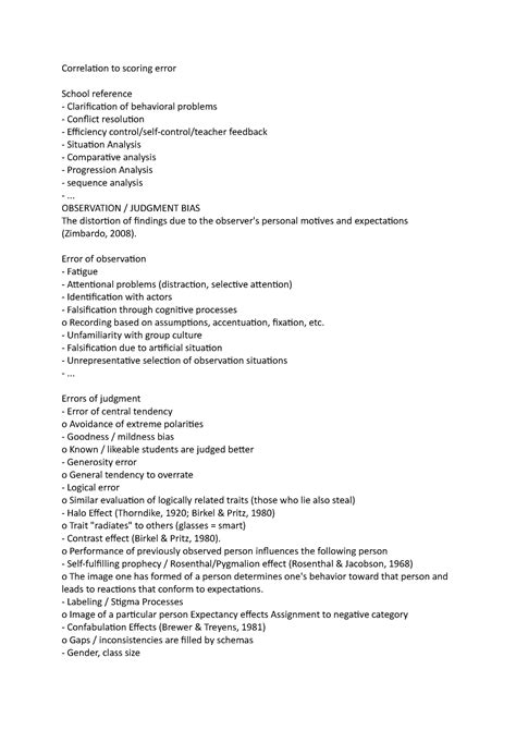Correlation To Scoring Error Correlation To Scoring Error School Reference Clarification Of