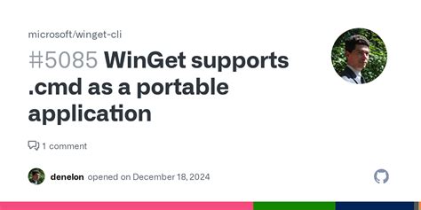 Winget Supports Cmd As A Portable Application · Issue 5085 Winget Supports Cmd As A Portable Application · Issue 5085