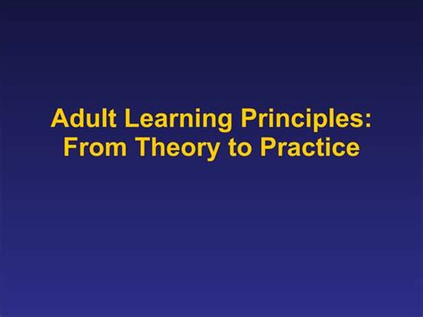 Adult Learner Characteristics Pdf