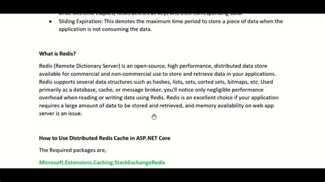 Distributed Caching In Asp Net Core With Azure Redis Youtube