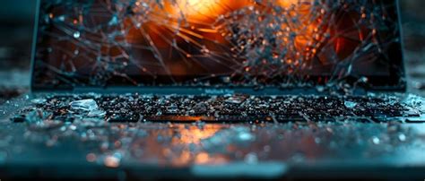 Premium Photo Shattered Melody A Symphony Of Screen Fragments Concept