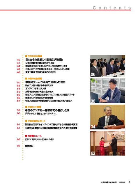 2020年4月号 人民日報海外版日本月刊