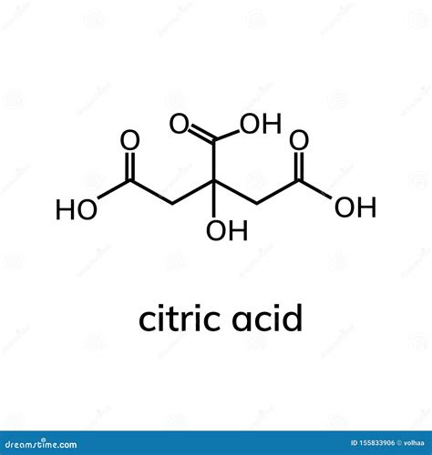 Citric Acid Molecule Alpha Hydroxy Acid Aha Is Used As Additive In