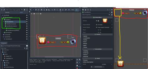 hboxcontainer draws the first texturerect outside r godot