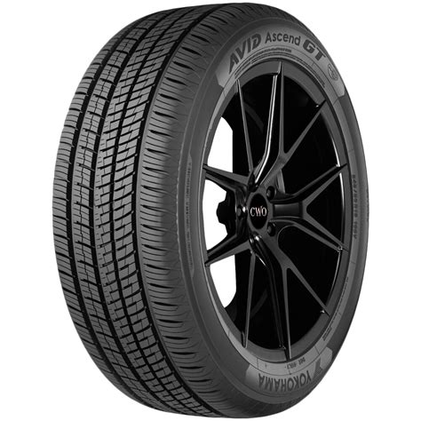 Qty 4 24545r18 Yokohama Avid Ascend Gt 96v Sl Black Wall Tires