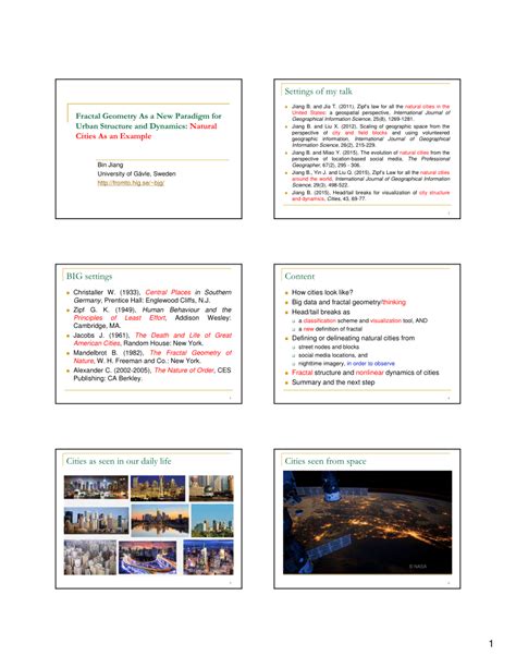 Pdf Fractal Geometry As A New Paradigm For Urban Structure And