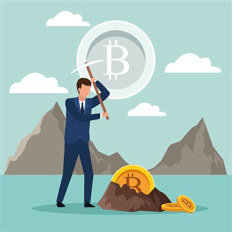 Digital Mining Bitcoin Vector Art At Vecteezy