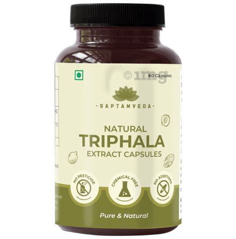Saptamveda Natural Triphala Extract Capsule Buy Bottle Of 60 0