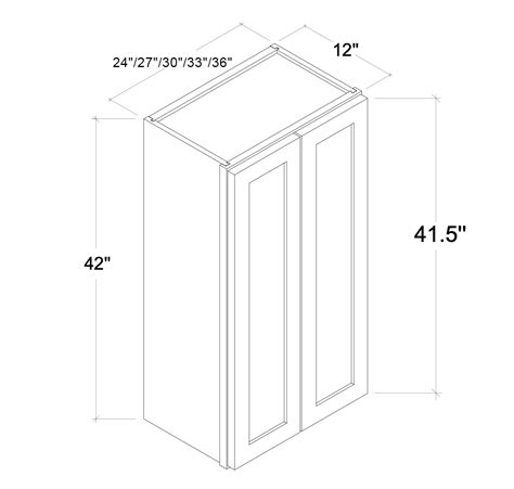 Double Door Wall Cabinets 42″ Height Evafloors