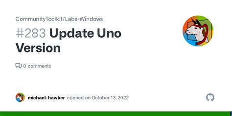 Update Uno Version · Issue 283 · Communitytoolkitlabs Windows · Github