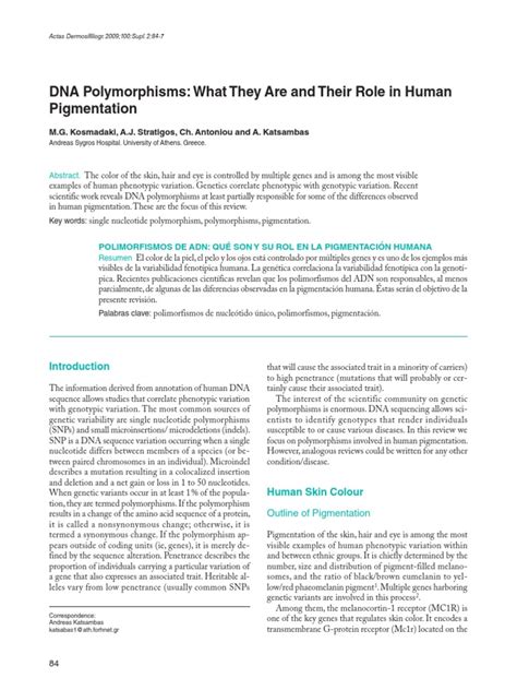 Pdf Dna Polymorphisms What They Are And Their Role In Human Dokumen