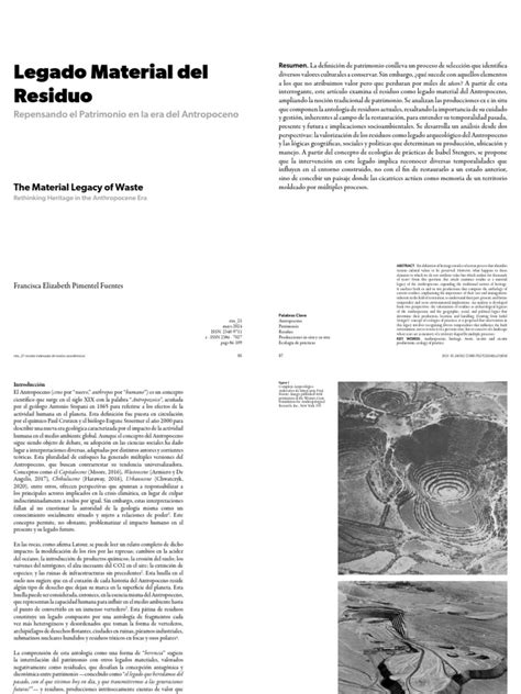 Legado Material Del Residuo Descargar Gratis Pdf Residuos Arqueología