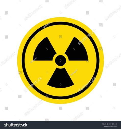Ionizing Radiation Sign Circle Vector Icon Stock Vector Royalty Free