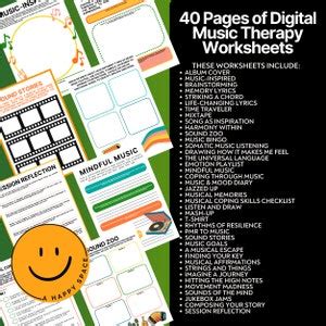 Music Therapy Worksheets For Therapists Session Ideas Techniques