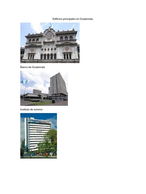 Edificios Principales En Guatemala Pdf