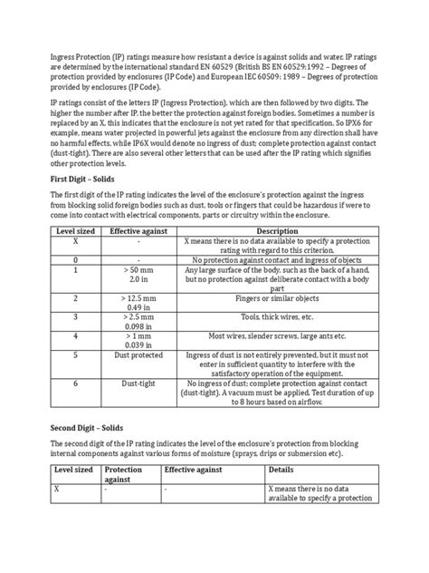 Ip Rating Pdf Electrical Engineering Ip Rating Pdf Electrical Engineering
