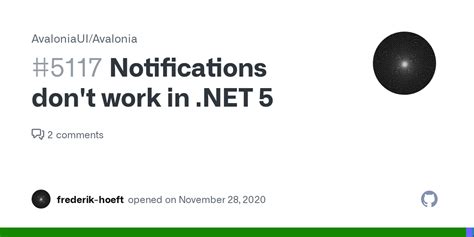 Notifications Dont Work In Net 5 · Issue 5117 · Avaloniauiavalonia
