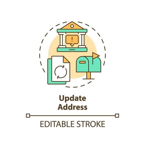 2d Editable Update Address Icon Representing Moving Service Simple Isolated Vector Multicolor