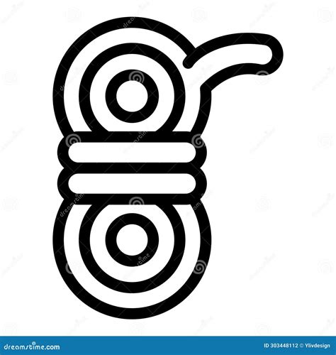 Extreme Tourist Rope Icon Outline Vector Tourist Camping Stock Illustration Illustration Of