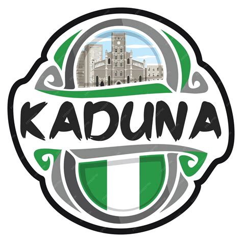 Premium Vector Kaduna Nigeria Flag Travel Souvenir Sticker Skyline