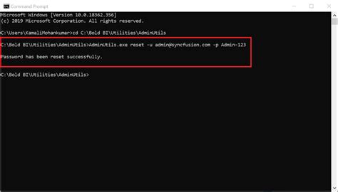 Resetting User Password Admin Utility For V33 Bold Bi Docs