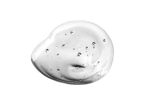 액체 젤 또는 뷰티 세럼 텍스처 투명 화장품 스킨 케어 제품 견본 흰색 절연 프리미엄 사진