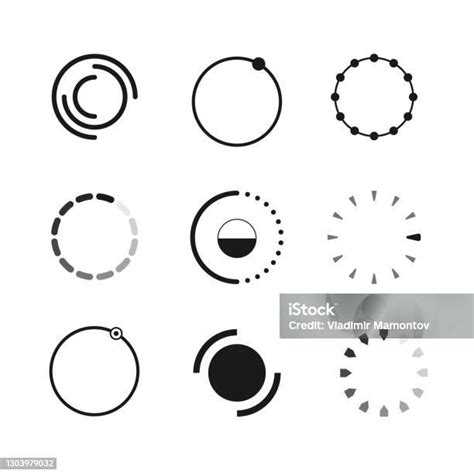 웹 진행 로더 인터페이스 아이콘 바 Pc 로드 사인 업로드 기호 인터넷 버퍼 네트워크 그래픽 벡터 일러스트레이션 개체 그룹에