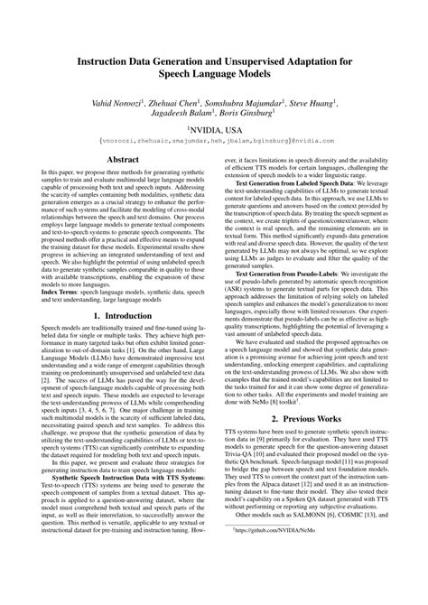 Pdf Instruction Data Generation And Unsupervised Adaptation For Speech Language Models