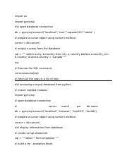 Exam Docx Import Os Import Pymysql Open Database Connection Db Pymysql Connect