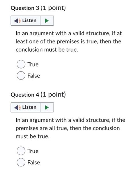 Solved Some Arguments Are Both Sound And Invalid True False