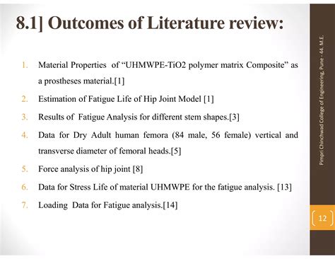 Fatigue Life Estimation Of Human Artificial Hip Joint Based On Modeling And Simulation Ppt