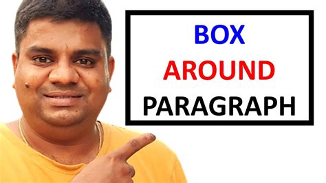 How To Put Box Around Paragraph In Word Microsoft Youtube
