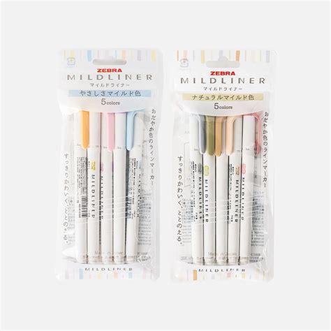 Zebra 마일드라이너 형광펜 5개입