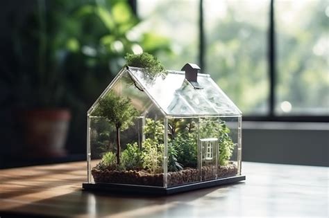 Premium AI Image A Small House With A Tree Inside