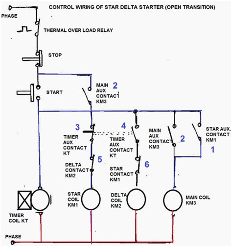Star Delta Control Circuit And Power Circuit