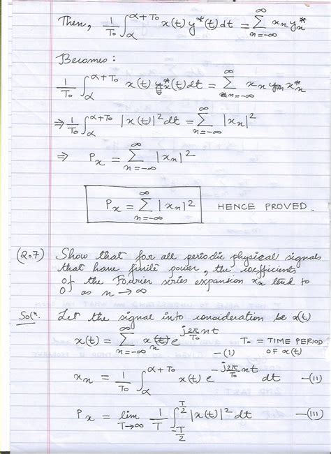 Coefficients Of The Fourier Series Expansion Of Physical Signals Having Finite Power Signal