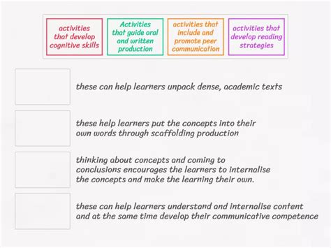 Clil Activity Types Matching Match Up