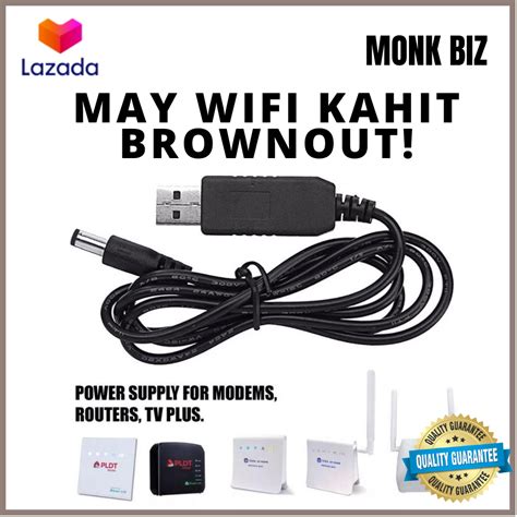 Dc 5v To 12v Usb Cable Wifi To Powerbank Connector Boost Converter Step Up Cord For Wifi Router